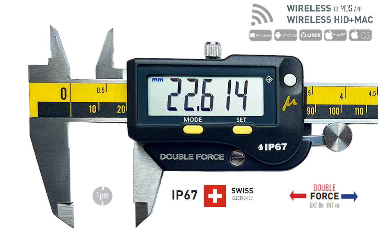 Digital Calipers - Micron - Double FORCE - IP67 - Wireless Data Logging ...